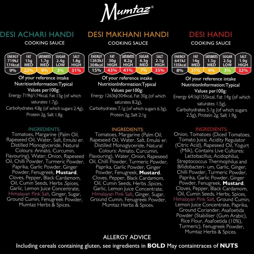 Mumtaz Indian Cooking Sauce Mixed Selection Pack of 3x700g Flavours ...