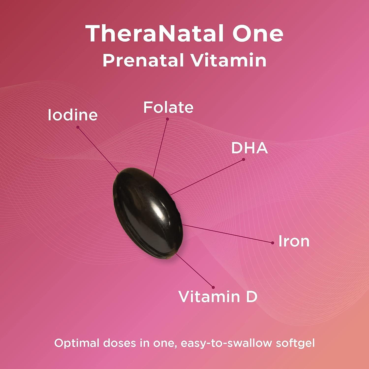Theralogix TheraNatal One Prenatal Vitamin - 90-Day Supply with DHA ...