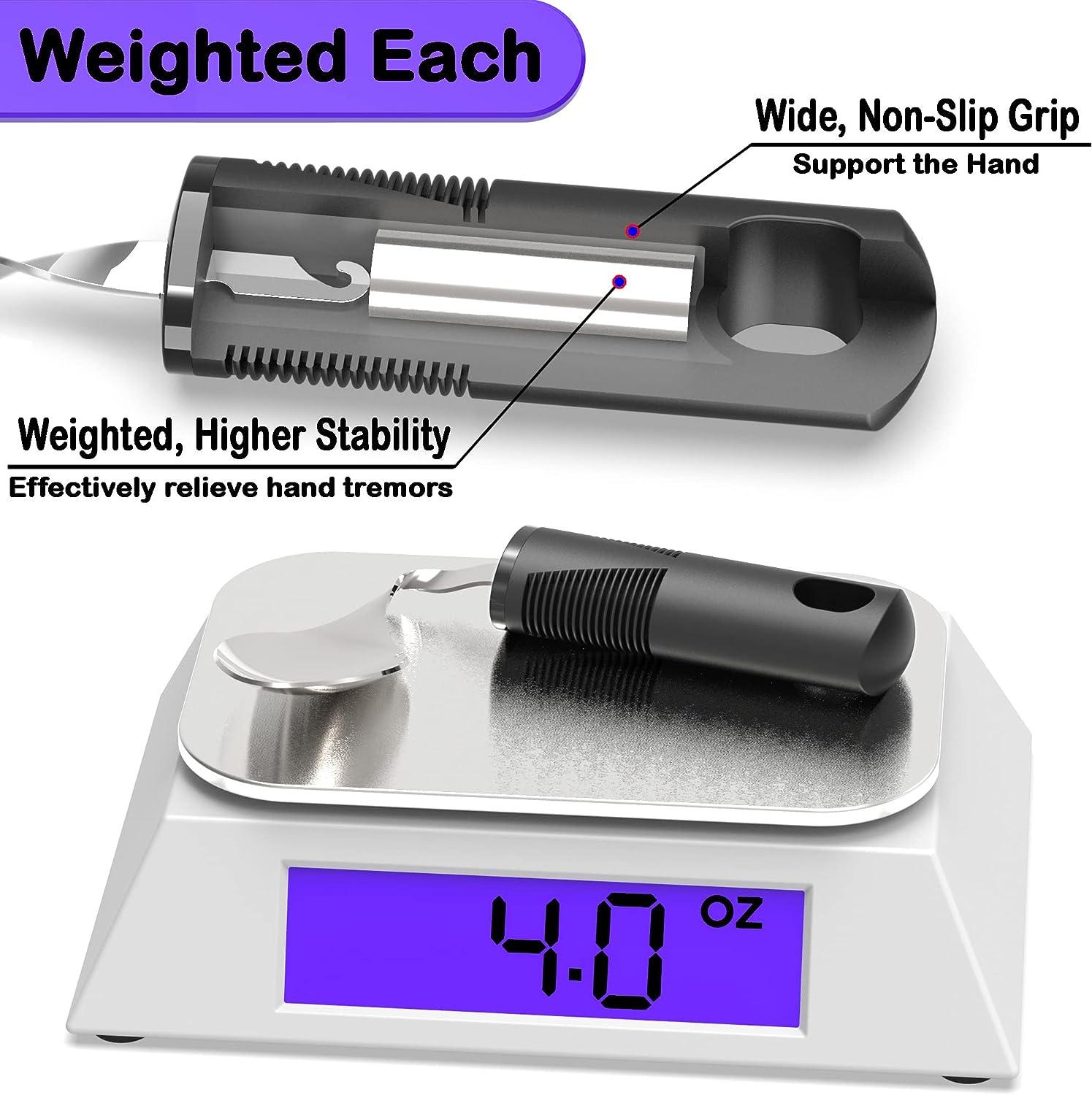 KPKAUT Weighted Utensils Set for Hand Tremors, Parkinson's Patients ...