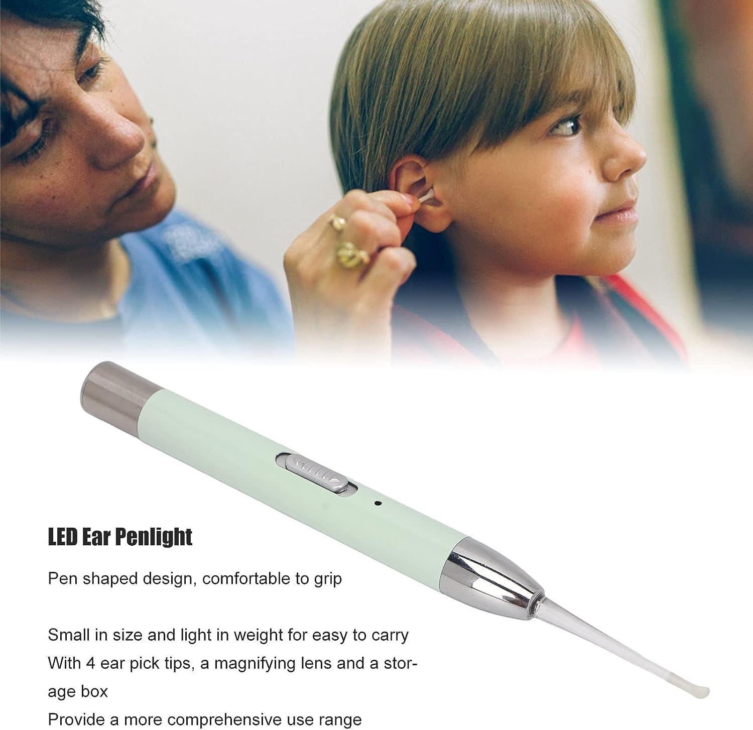 LED Ear Checking Penlight with Dual Light Sources, 4 Tips, and ...
