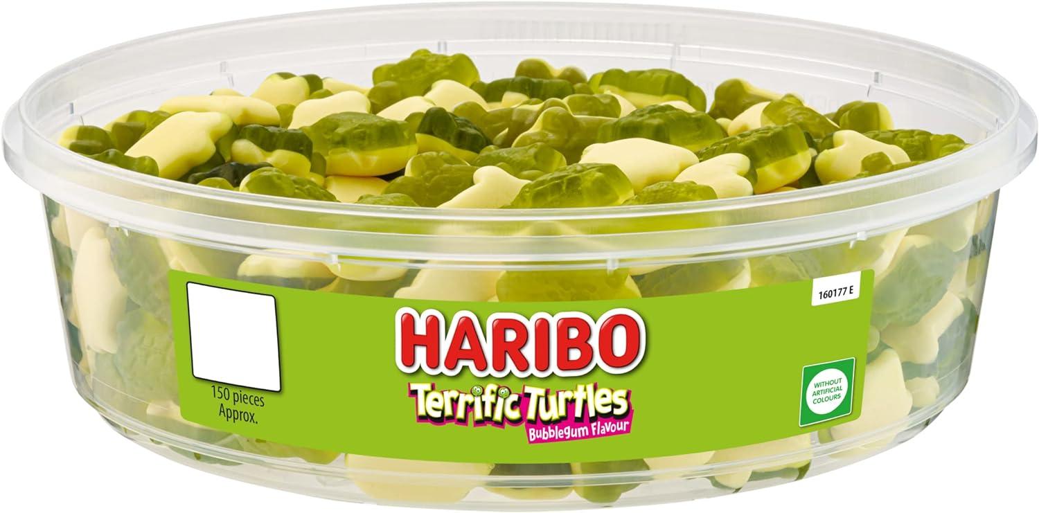 HARIBO TERRIFIC TURTLES Round Tub - Delicious Gummy Candy Assortment ...