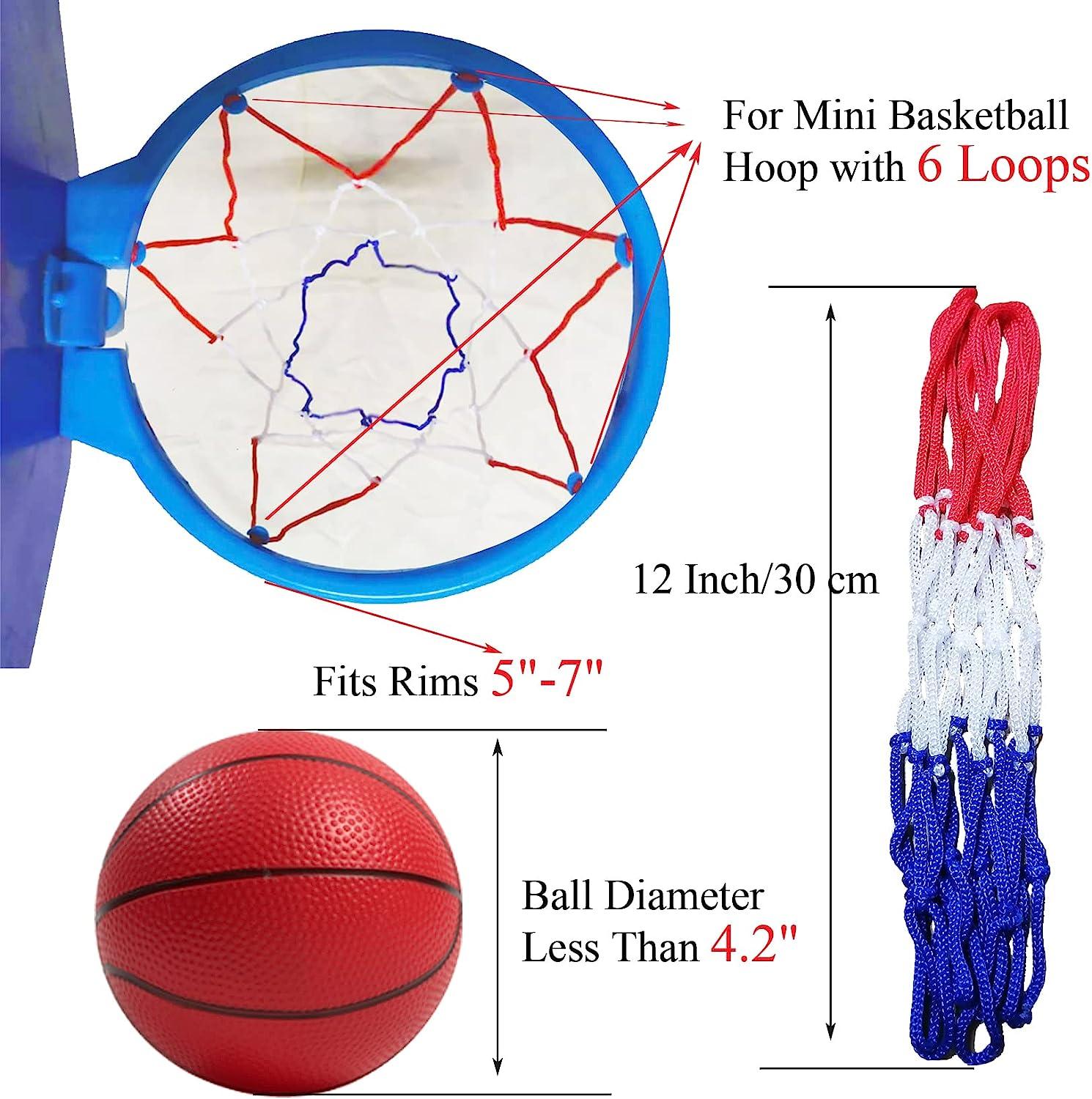 Mini Basketball Hoop Replacement Net - Fits 6 Loop 8-10.25 Rims - All ...