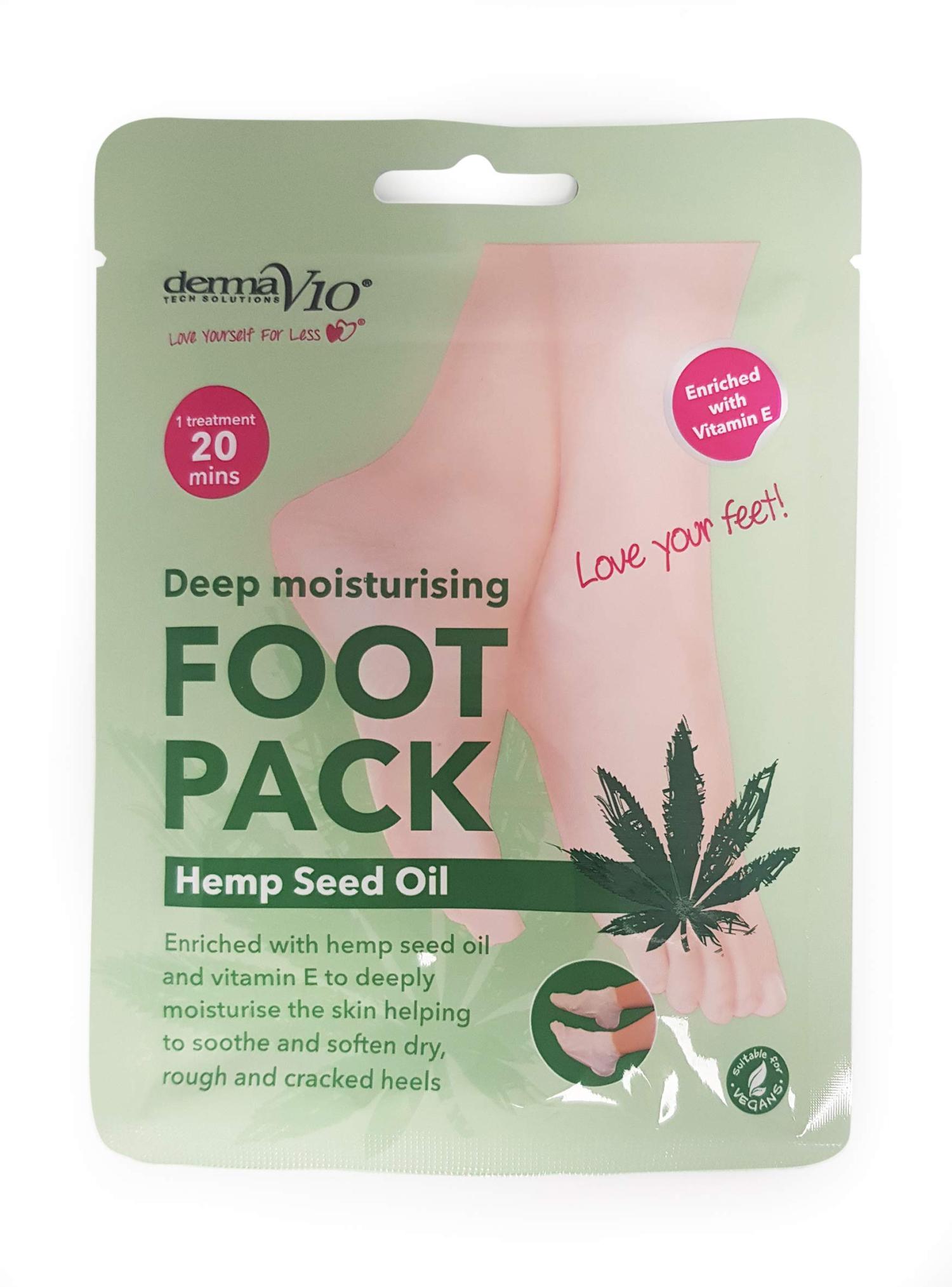 Derma V10 Hemp Foot Pack - 100ml 48 Pieces | Moisturizing ...