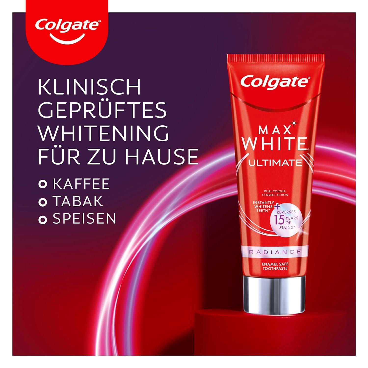Colgate Toothpaste Max White Ultimate Radiance 75ml - Achieve Whiter ...