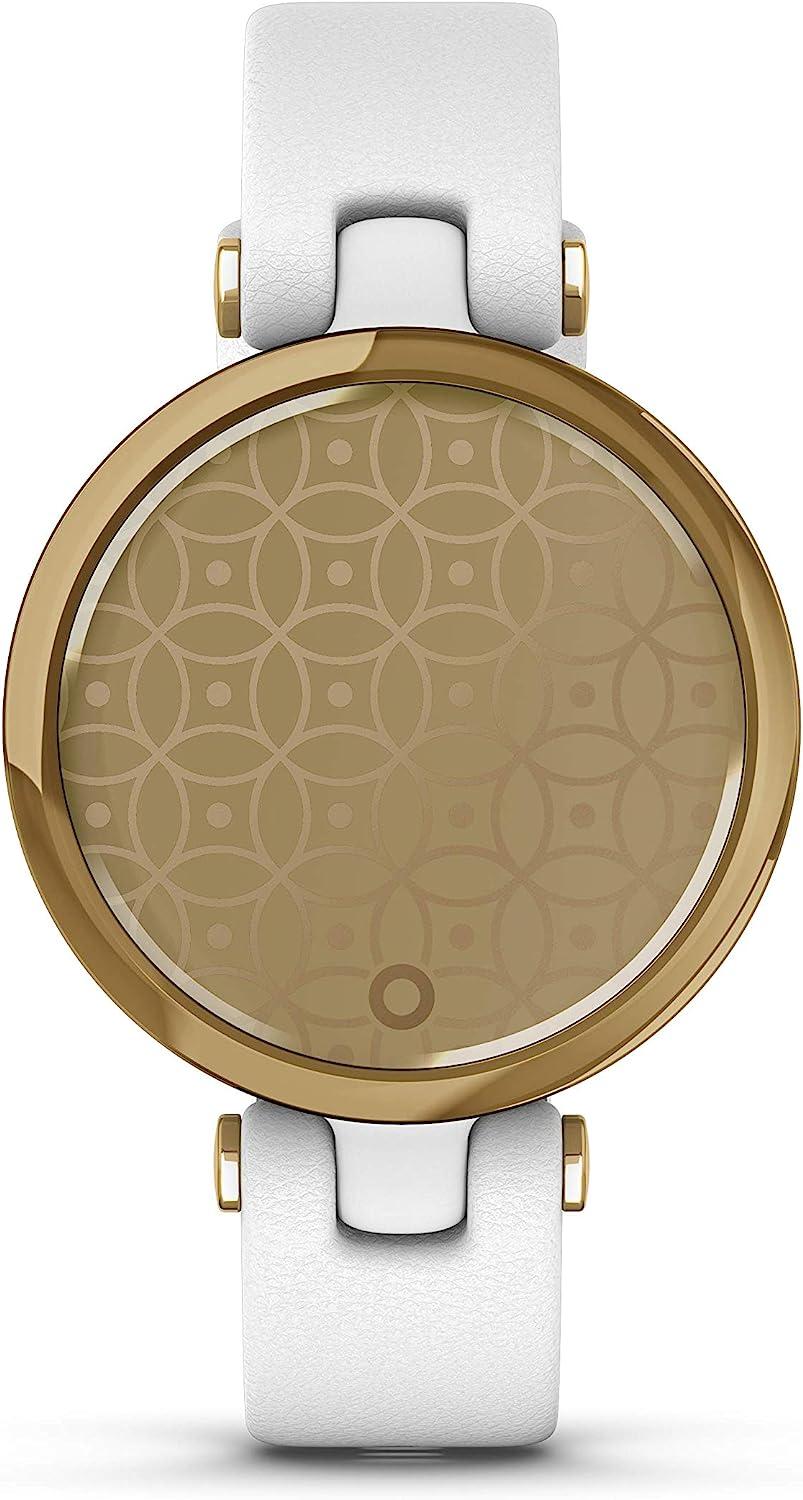 Garmin Lily Small Smartwatch - Touchscreen, Patterned Lens - Light Gold ...