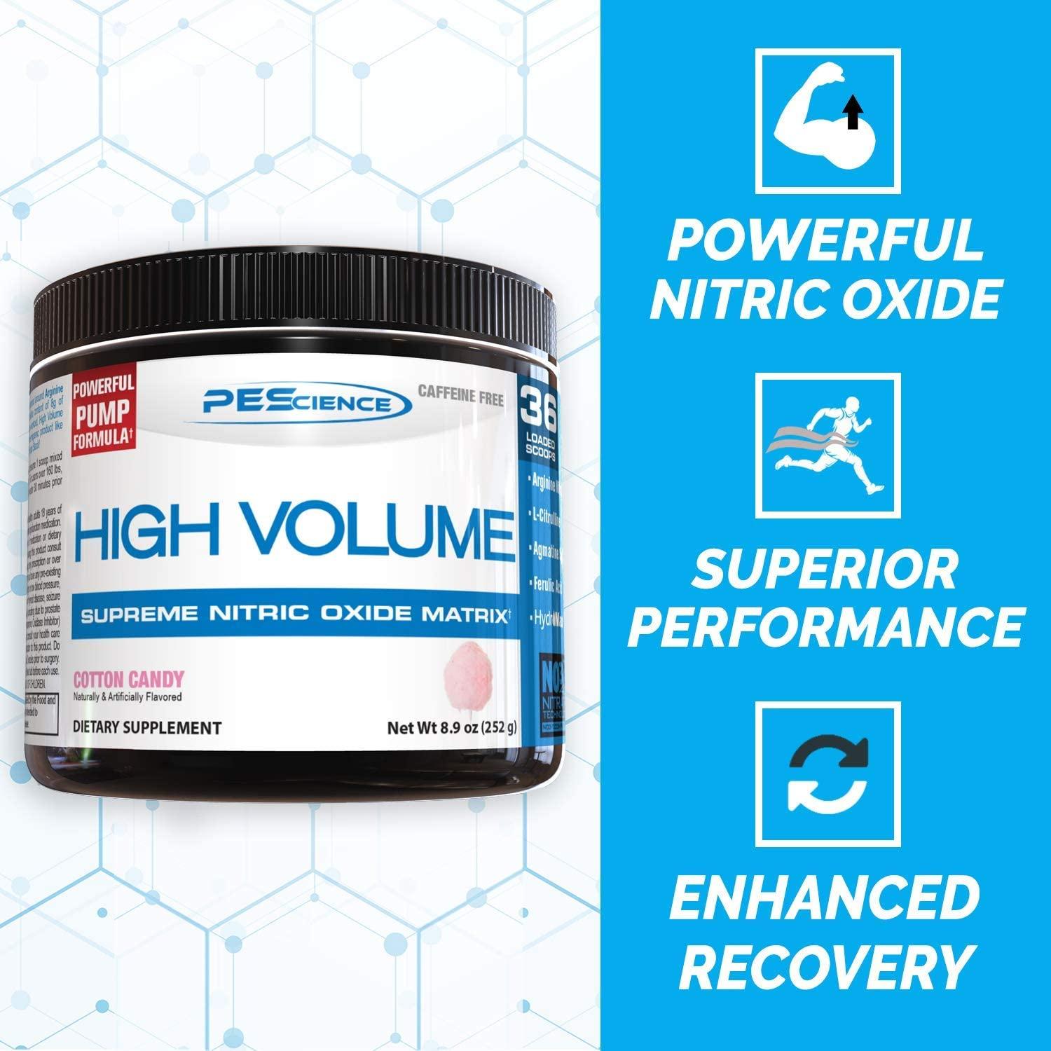 PEScience High Volume Supreme Nitric Oxide - Caffeine Free Raspberry Lemonade 8.9 oz (252 g ...