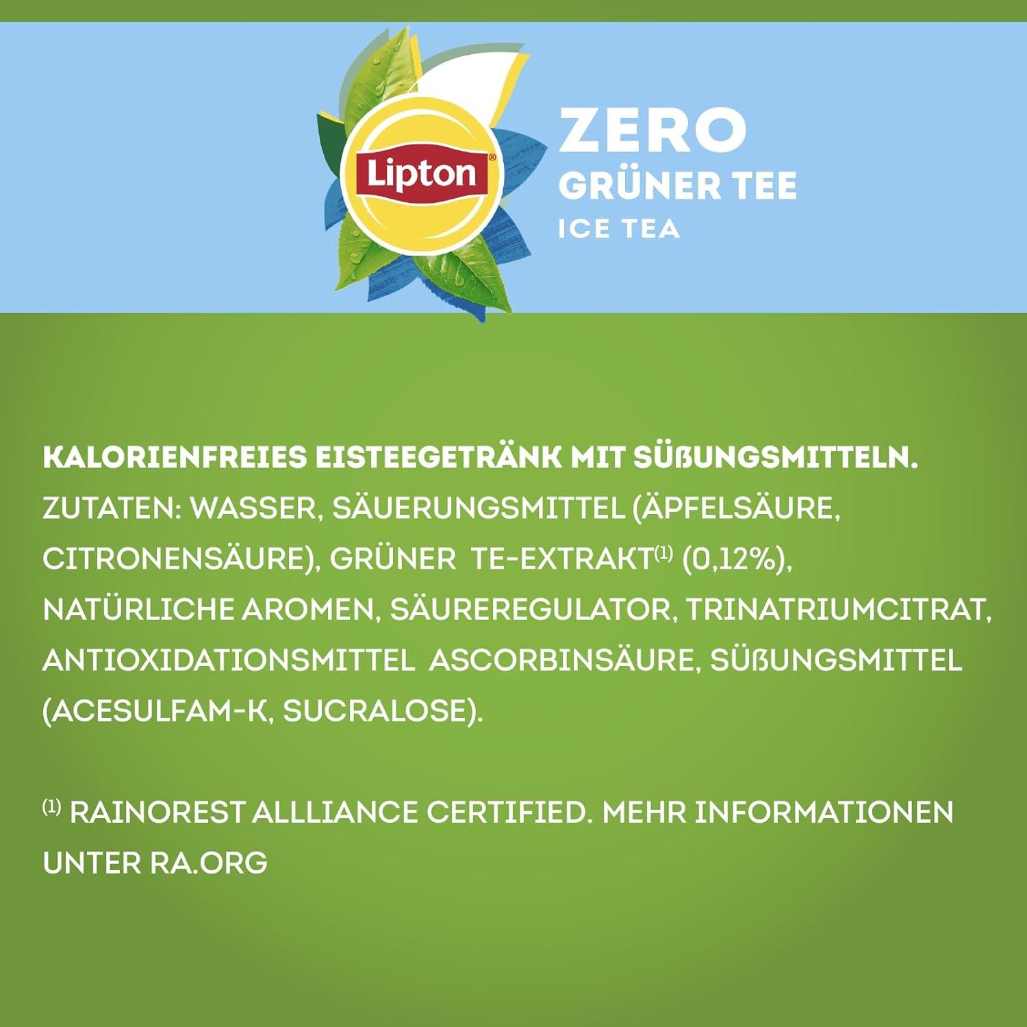 Buy Lipton Ice Tea Zero Green Tea Sugar-Free Iced Tea 6x1.5L | Best ...