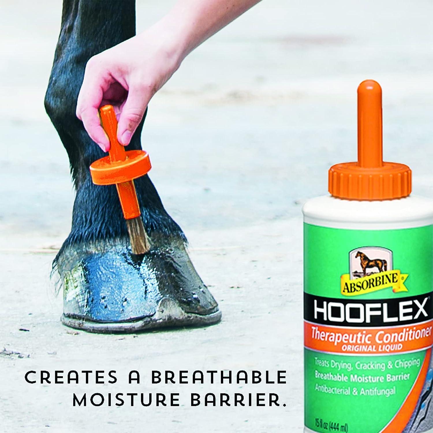 Absorbine Hooflex Therapeutic Conditioner Liquid 15oz with Applicator Brush