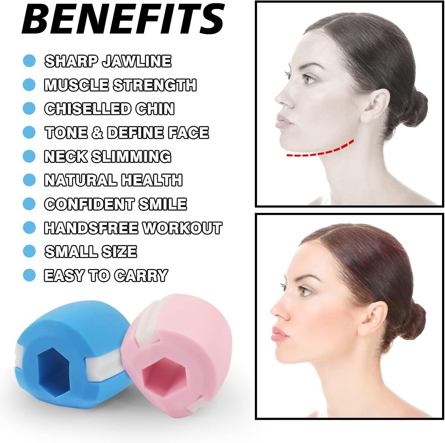 6PC Jawline Trainer Set - Enhance Your Jawline with Jaw Coach & Face ...