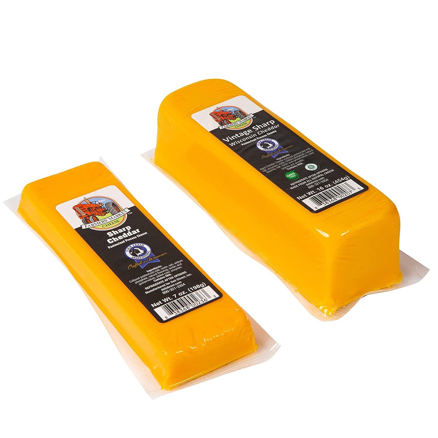 Deli Direct Farmers Market Vintage Sharp Cheddar Cheese 1 lb Block ...