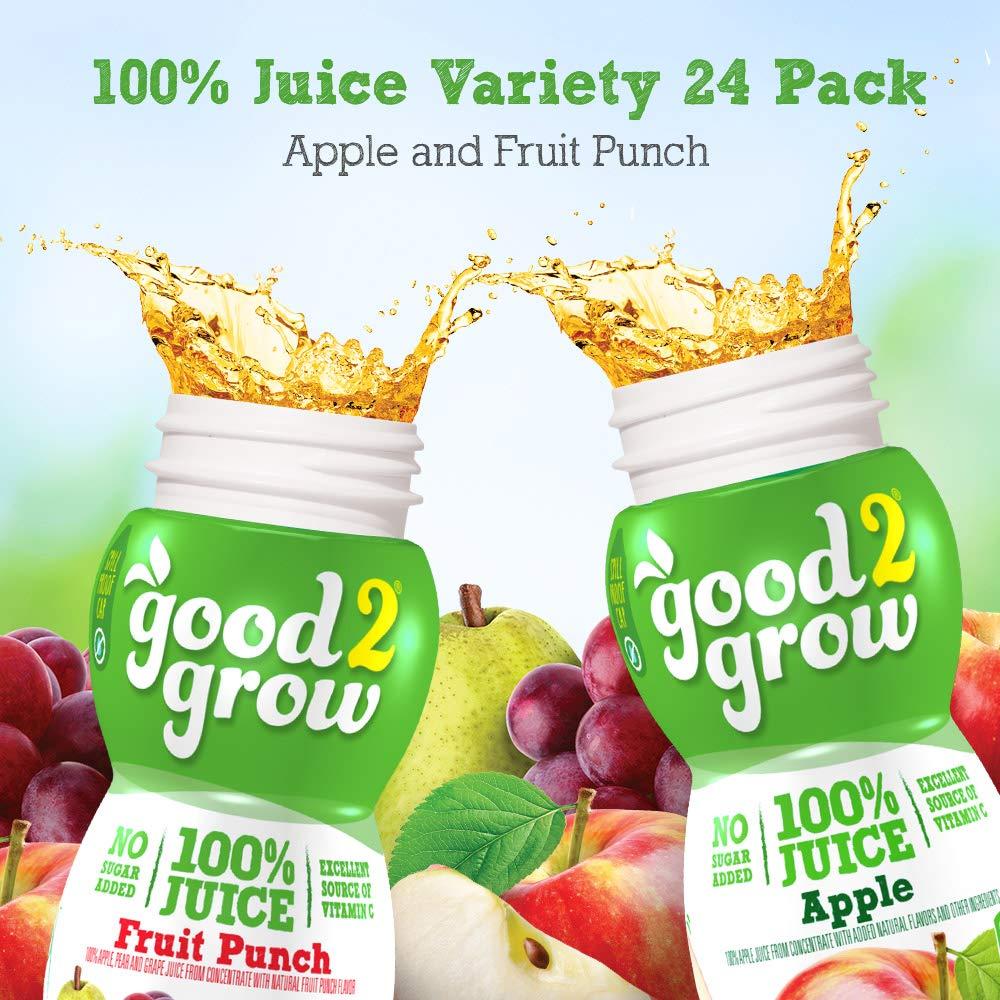 good2grow 100% Apple & Fruit Punch Juice 24-Pack, 6-Oz BPA-Free Bottles - Non-GMO, No Added ...