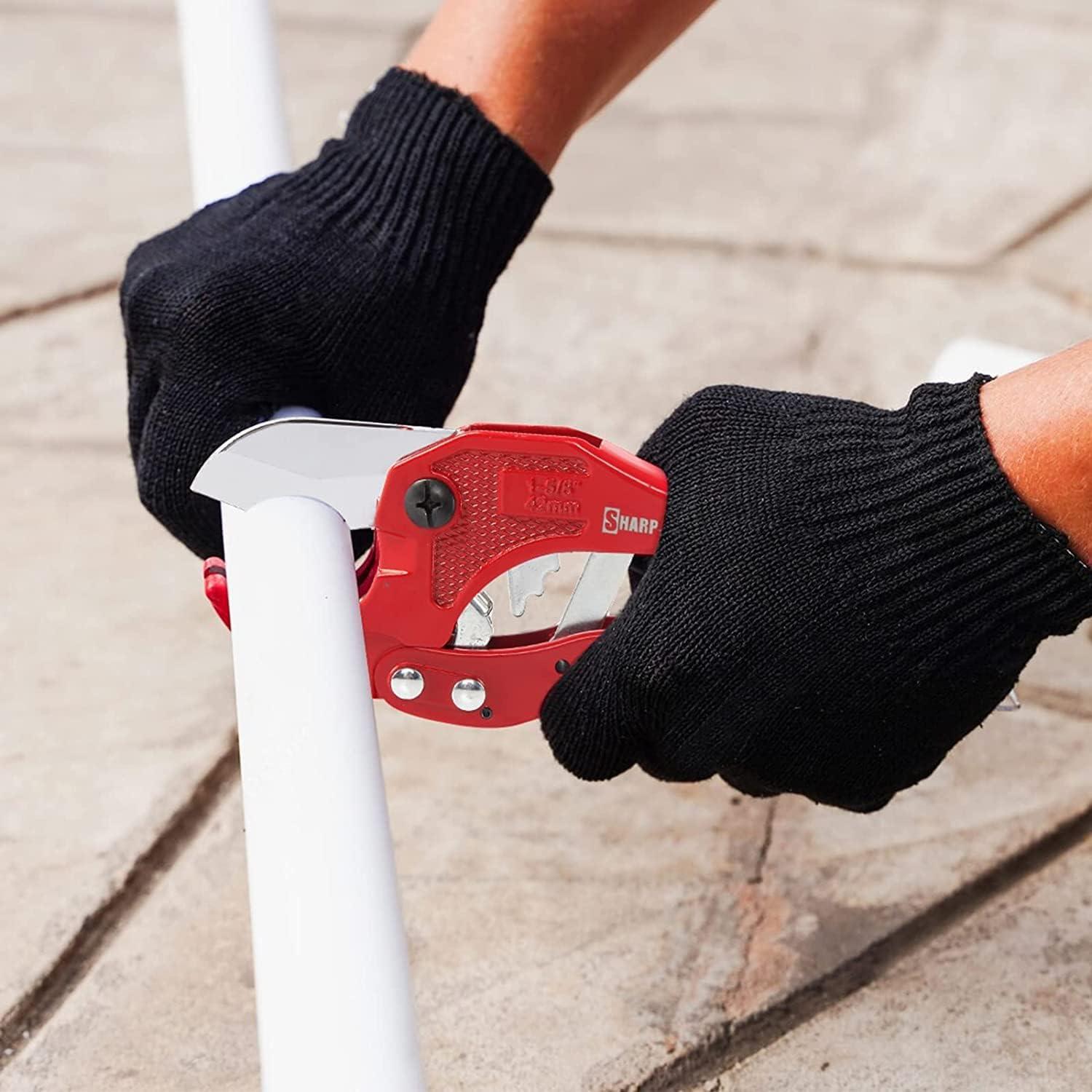 Sharp-tec PVC Tube Cutter - One-Hand Operated 3-42mm Pipe Slice in Red ...