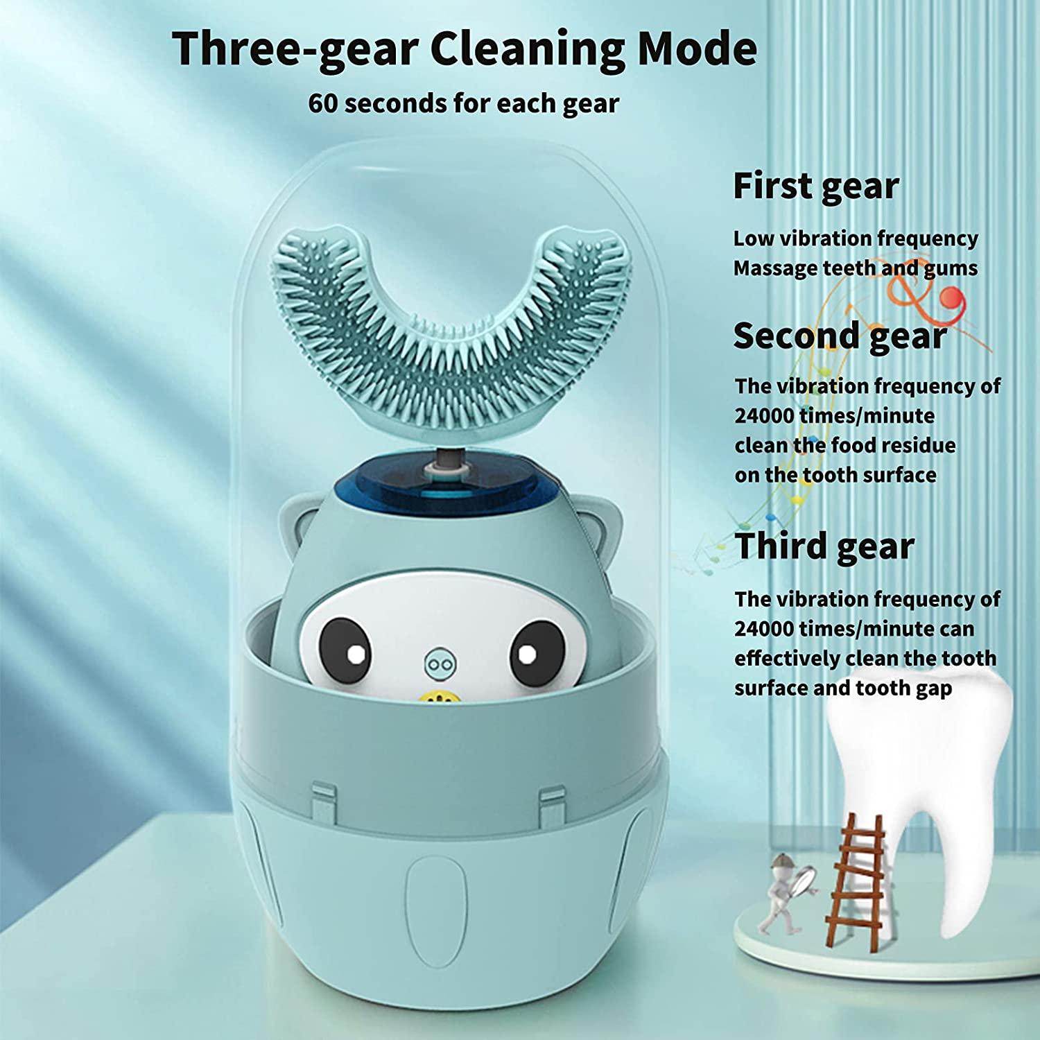 CATLION Children's U Type Sonic Electric Toothbrush - 360 Whitening ...