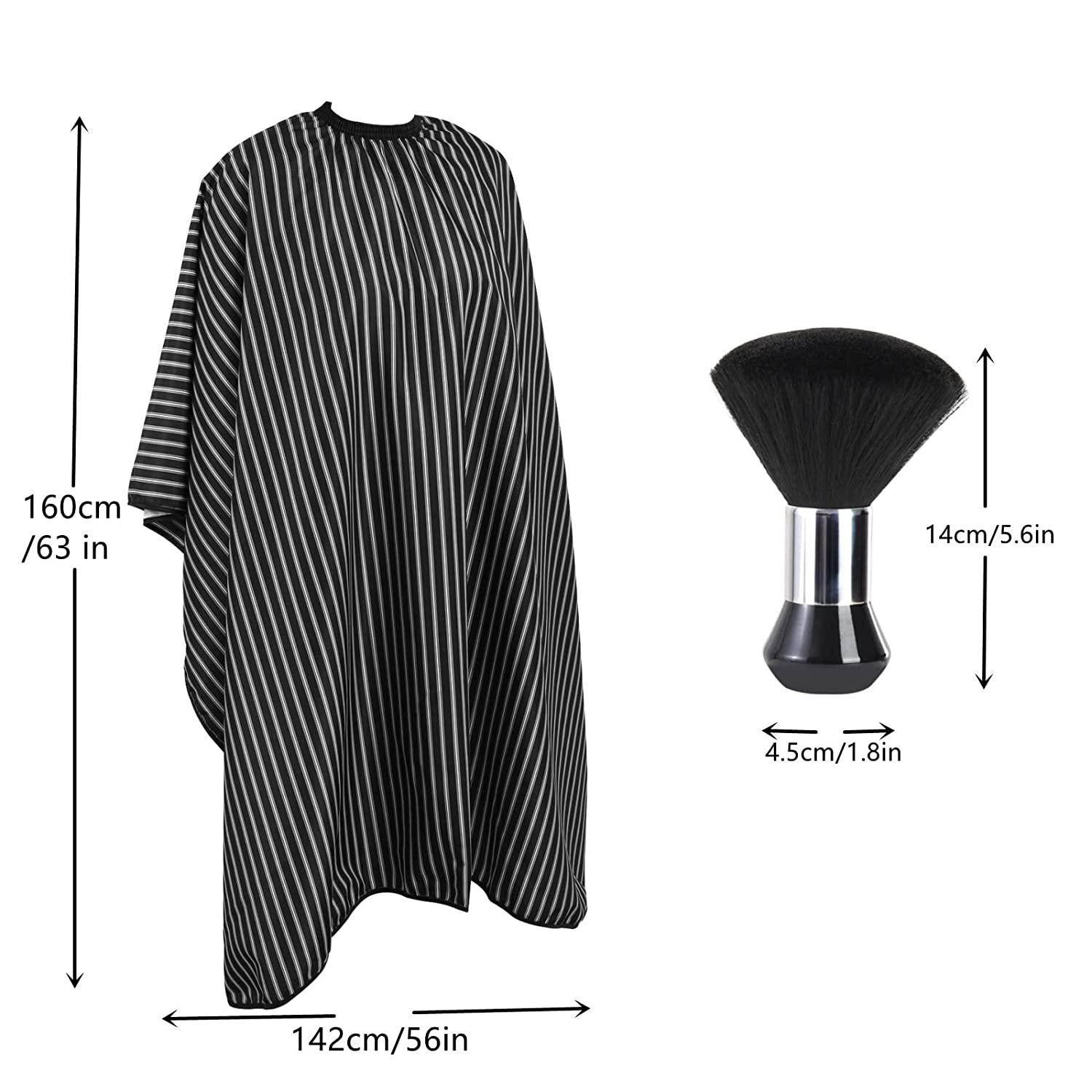 Barber Cape & Neck Duster Set - Waterproof Polyester Hair Cutting Cape ...