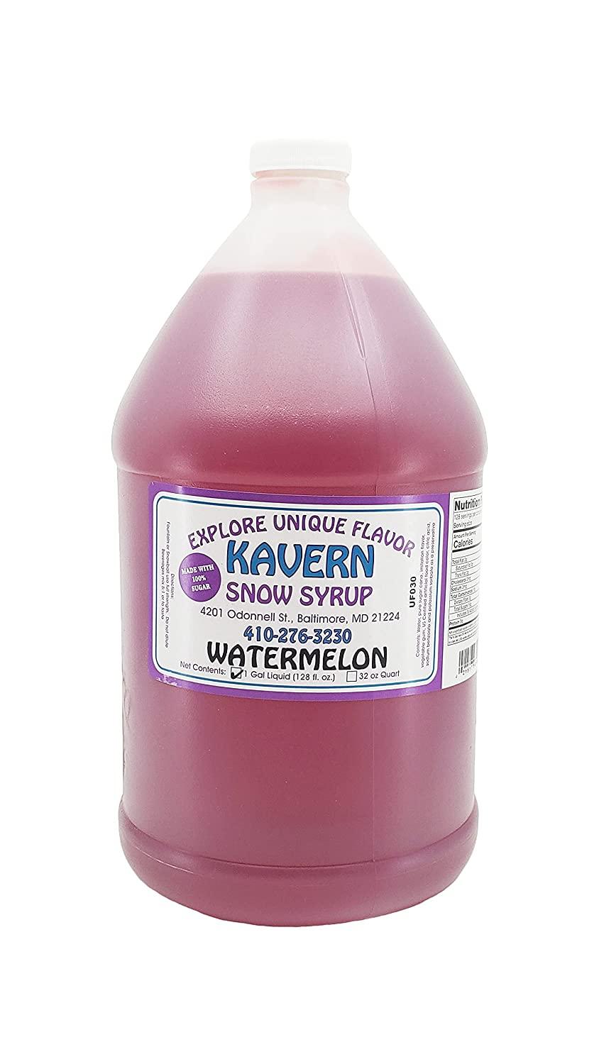 Kavern Watermelon Snow Cone Syrup - 1 Gallon | Refreshing Snowball ...