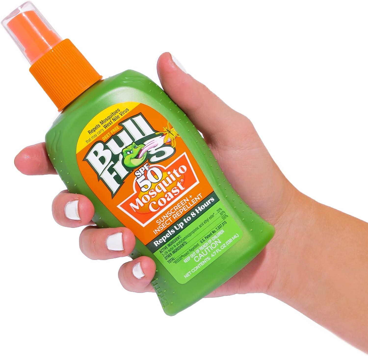 Bullfrog Mosquito Coast Bug Spray & Sunscreen SPF 50 Pump Spray 4.7 Fl ...