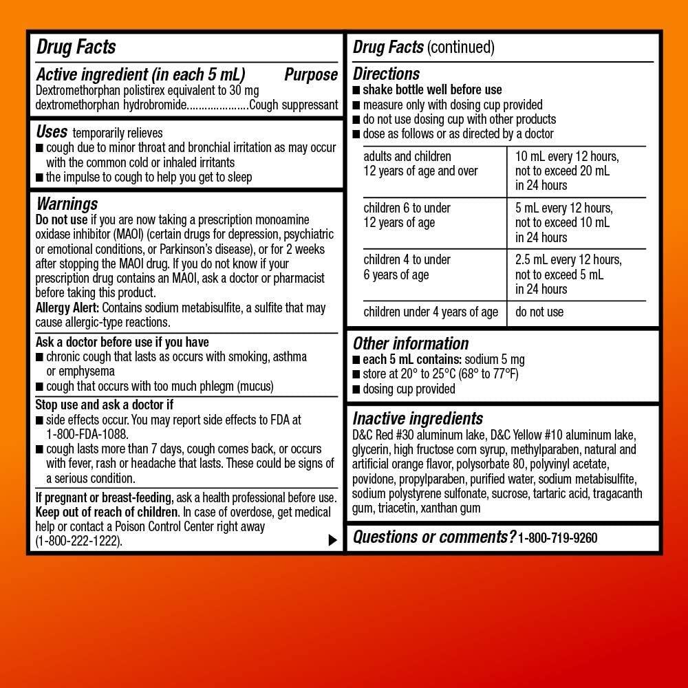 Amazon Basic Care 12 Hour Cough DM Liquid Medicine 5oz - Extended ...