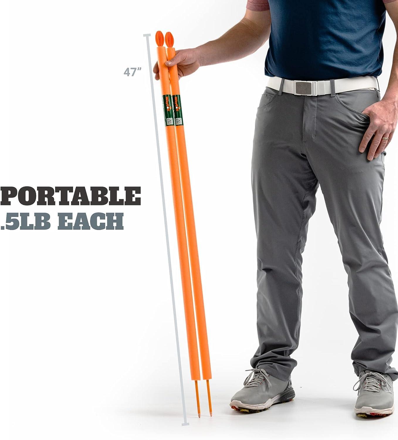 WHYGOLF Padded Alignment Rods - Improve Swing Angles like a Pro with ...