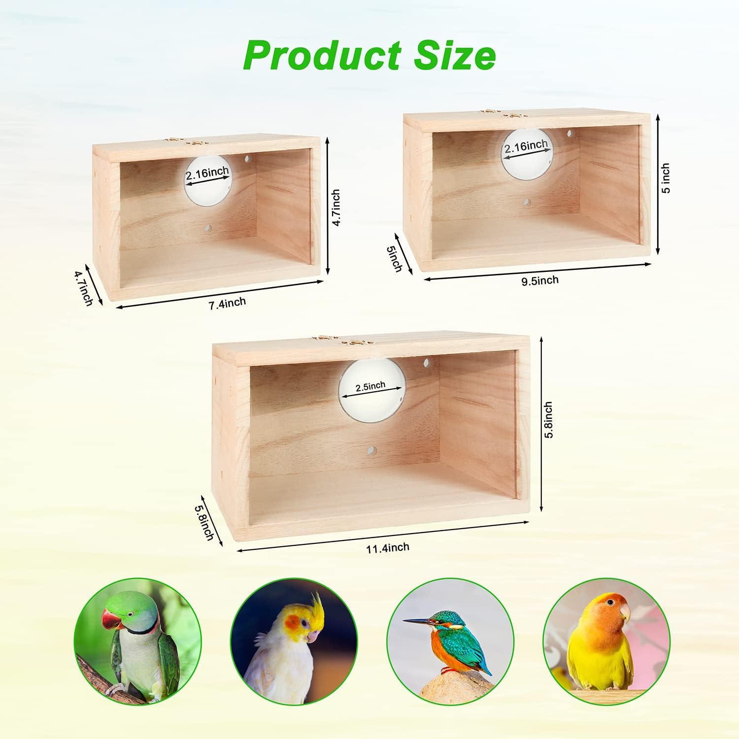 NEOGULY Parakeet Nesting Box Transparent Bird Box Bird Nests for Cages ...