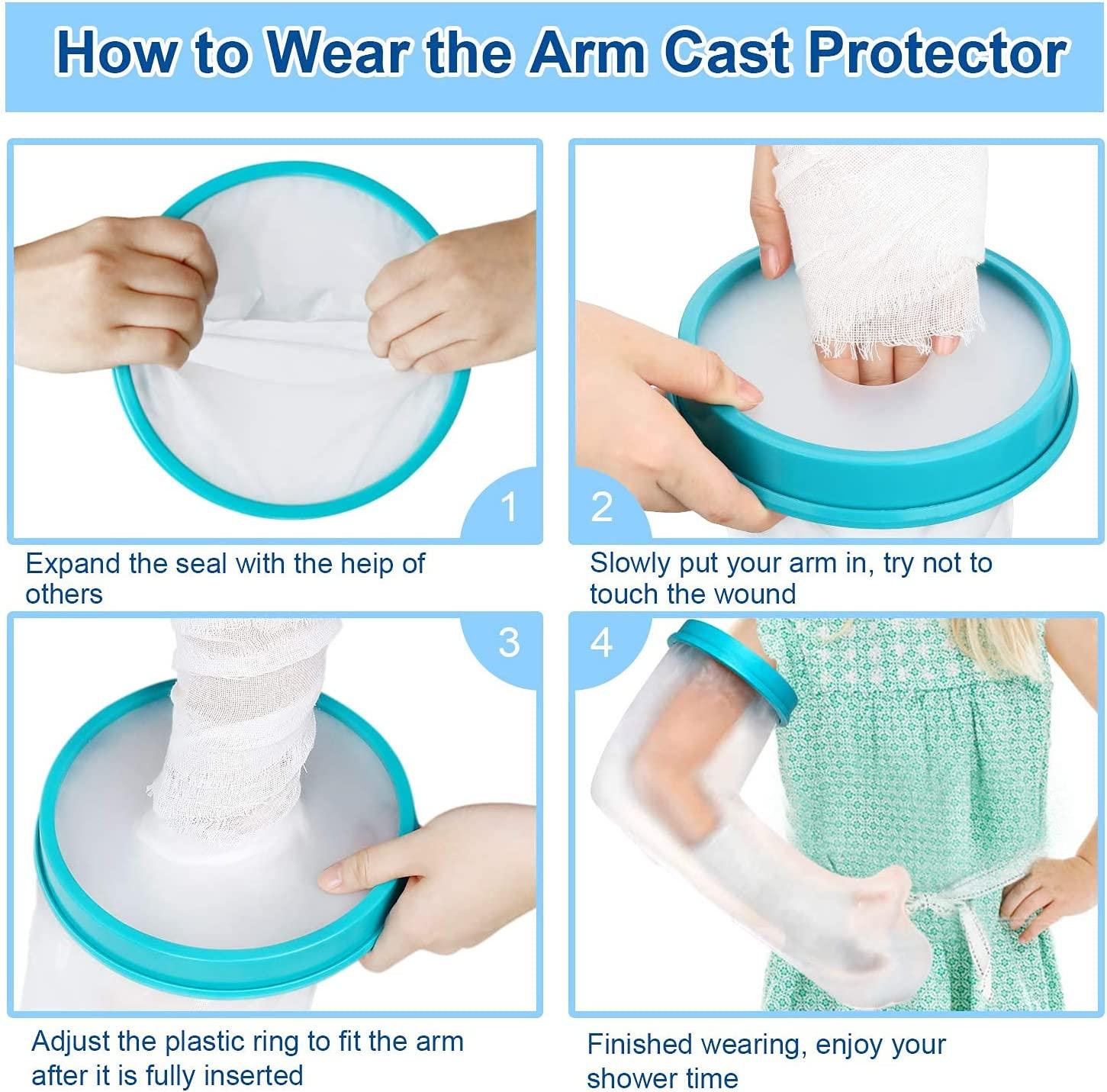 Kids Arm Cast Cover - Waterproof Protector for Child Hand Surgery Wound ...