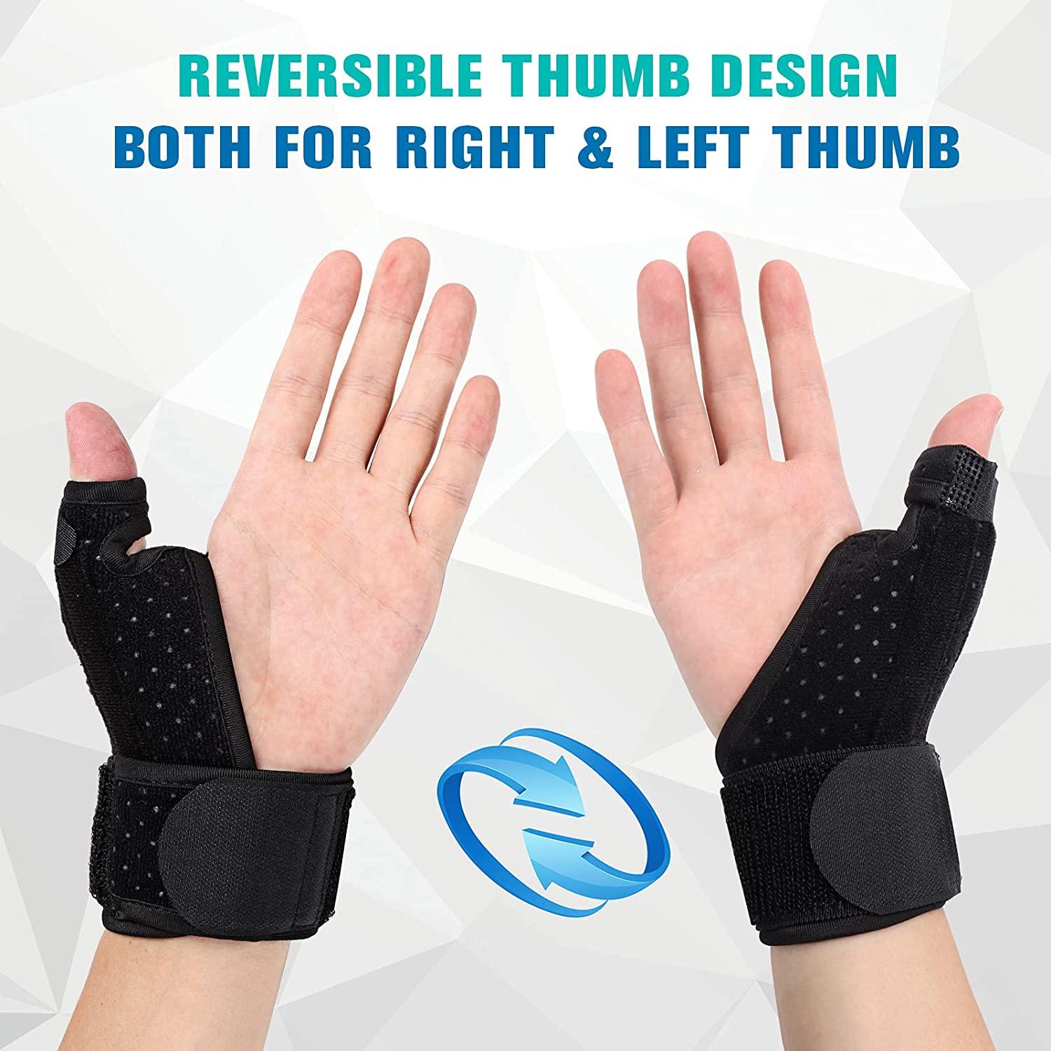 Thumb Splint Brace - Reversible Wrist & Thumb Support for Trigger Thumb ...