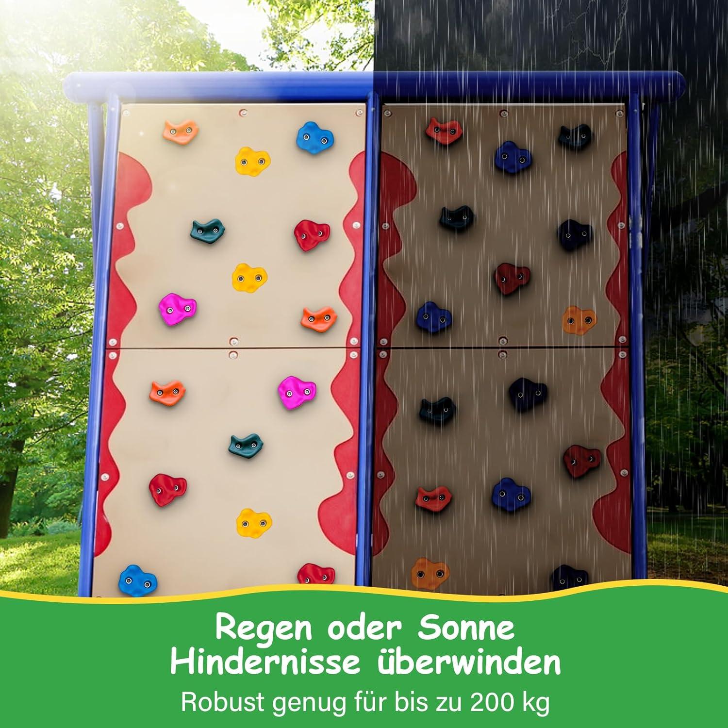 Trymaker Climbing Frame & Wall - 15pc Climbing Set for Kids & Adults ...