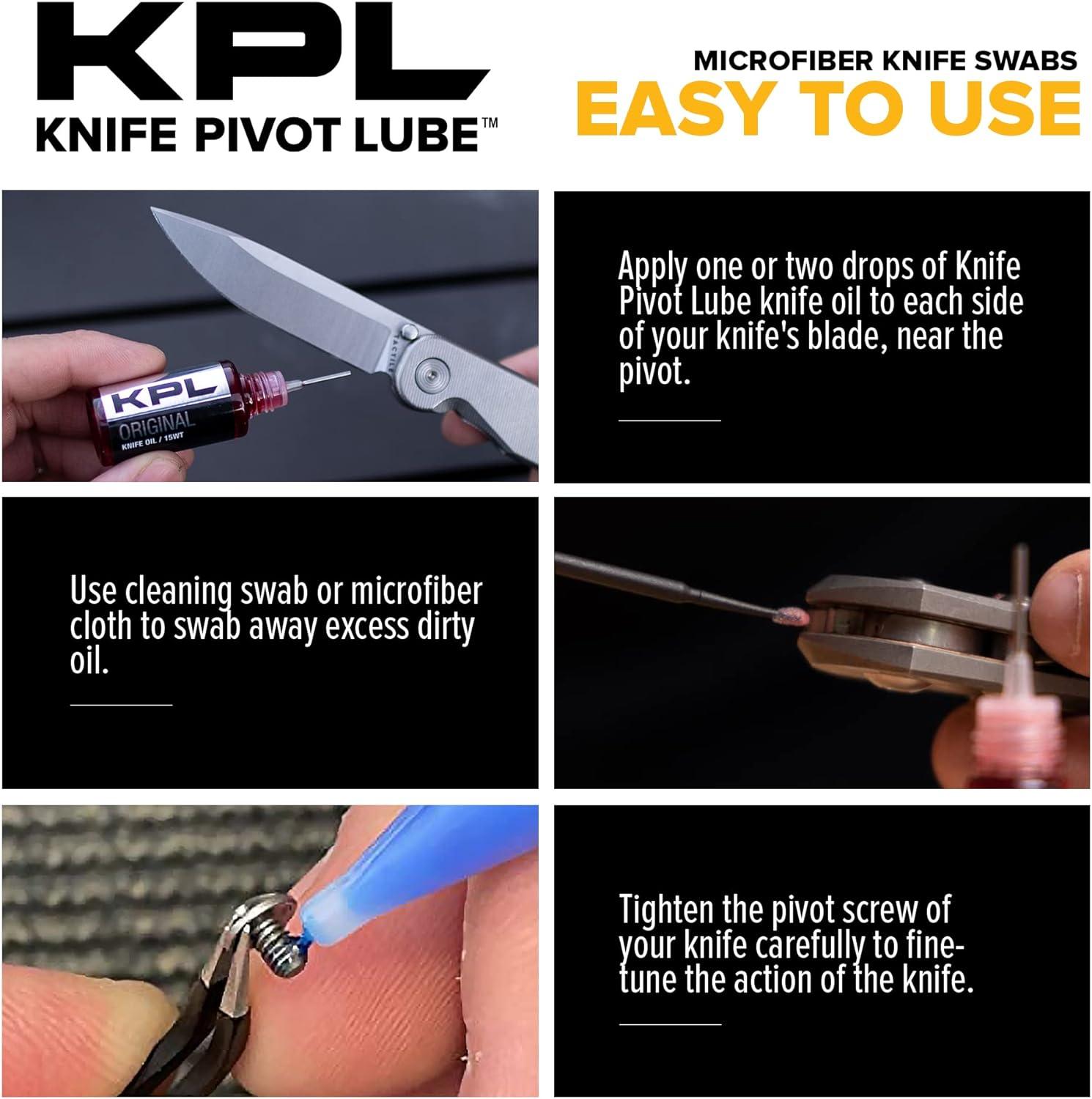KPL MicroFiber Knife Care Detail Swabs - Ultra-Precision Cleaning ...