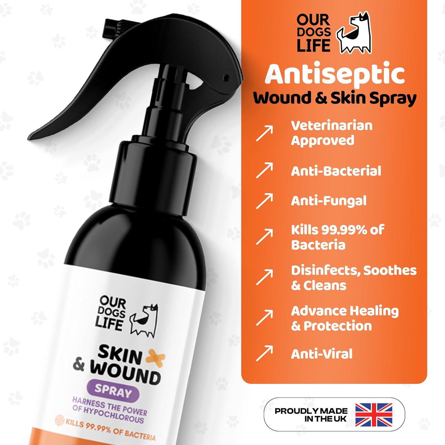 DogsLife Wound & Skin Antiseptic Spray 250ml - Antibacterial ...