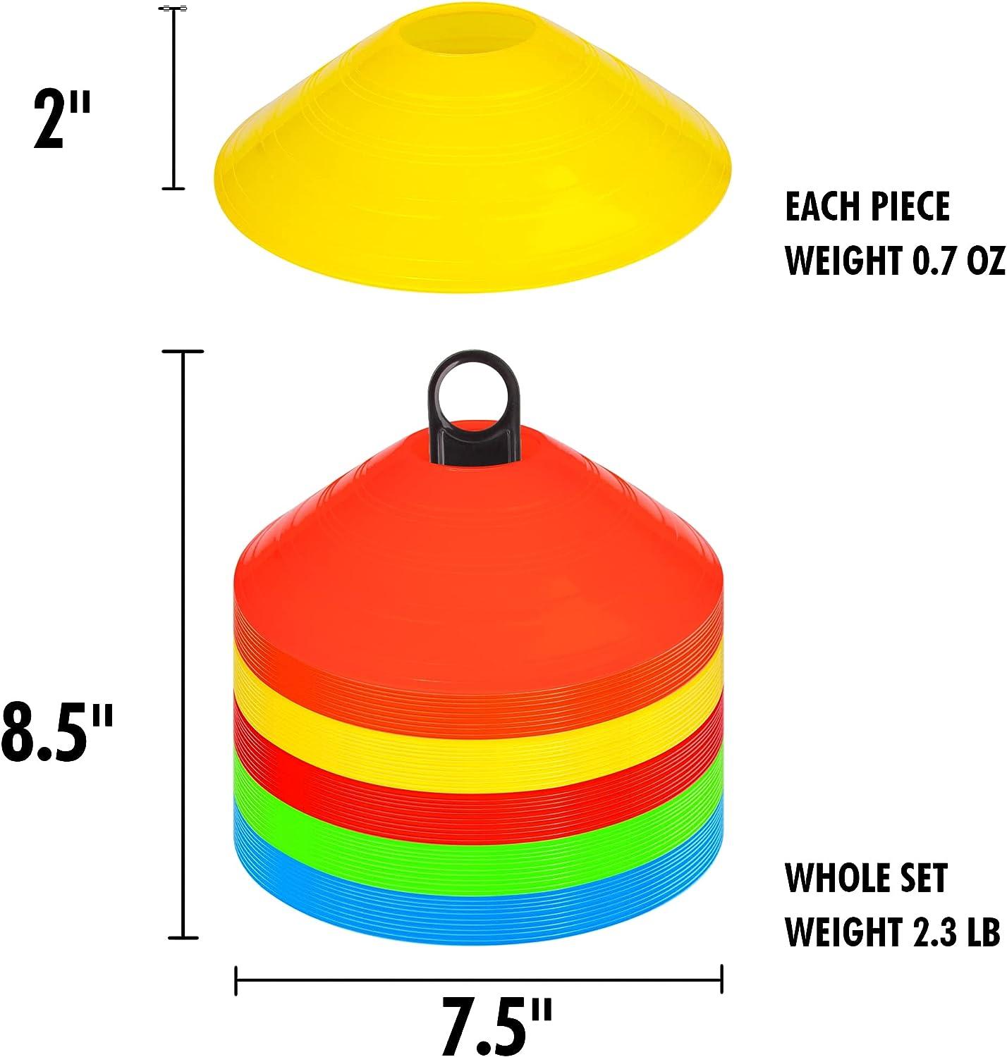 CARTMAN 50 Pack Disc Cones with Mesh Bag - Sports Training Equipment ...