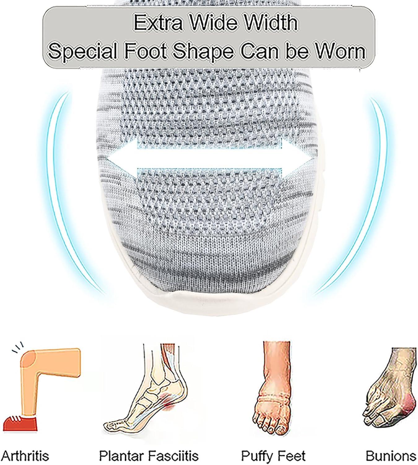 Homesally Medical Shoes for Swollen Feet - Women's Diabetic Orthopedic ...
