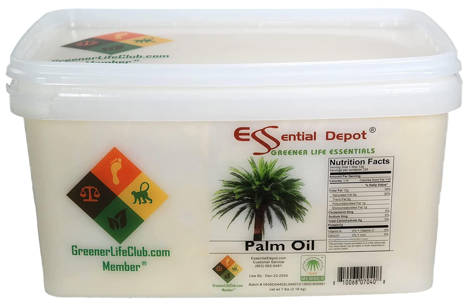 RSPO Certified Sustainable Food Grade Kosher Palm Oil - 7 lbs Pail - PP ...