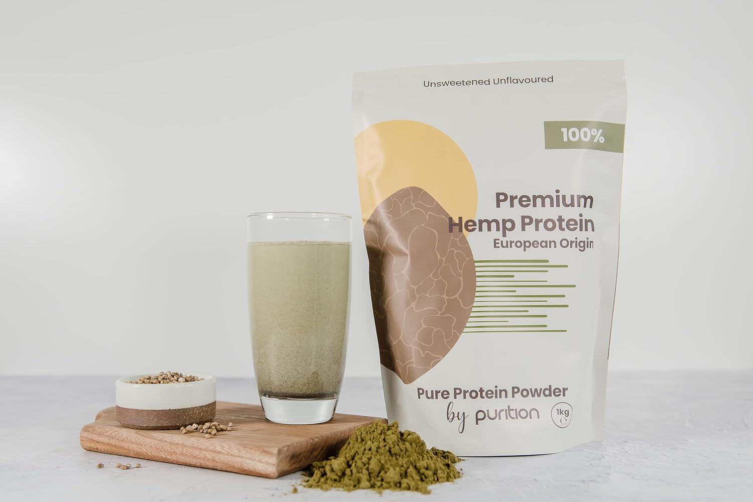Purition British Hemp Protein Powder - 100% Vegan, Gluten & Dairy Free ...