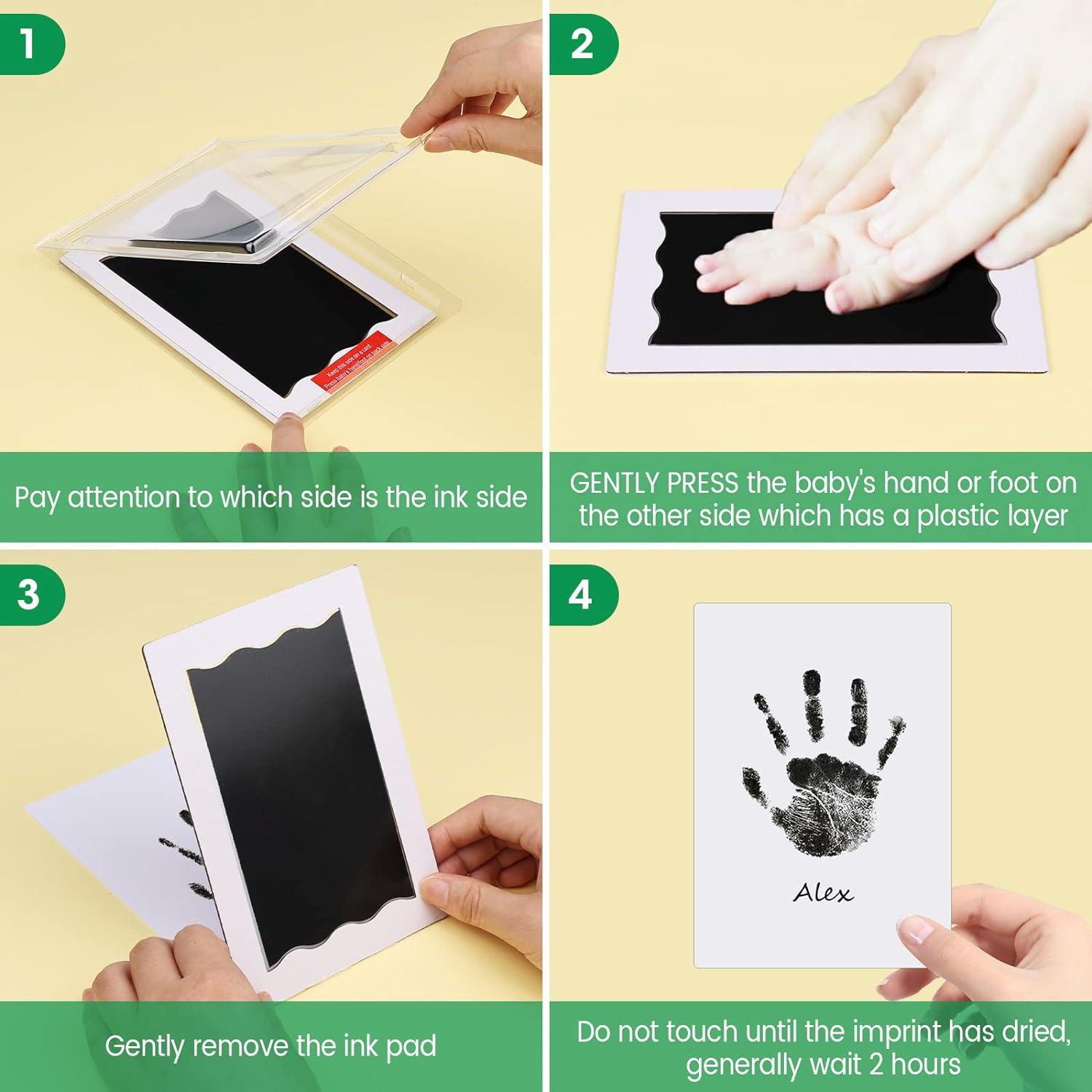 Nabance Baby Hand and Footprint Kit with Large Size Inkless Ink Pads ...