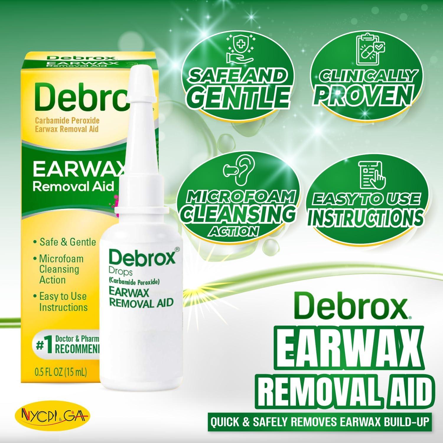 NYCPI & GA Debrox Earwax Removal Bundle with Tissue Pack for Easy ...