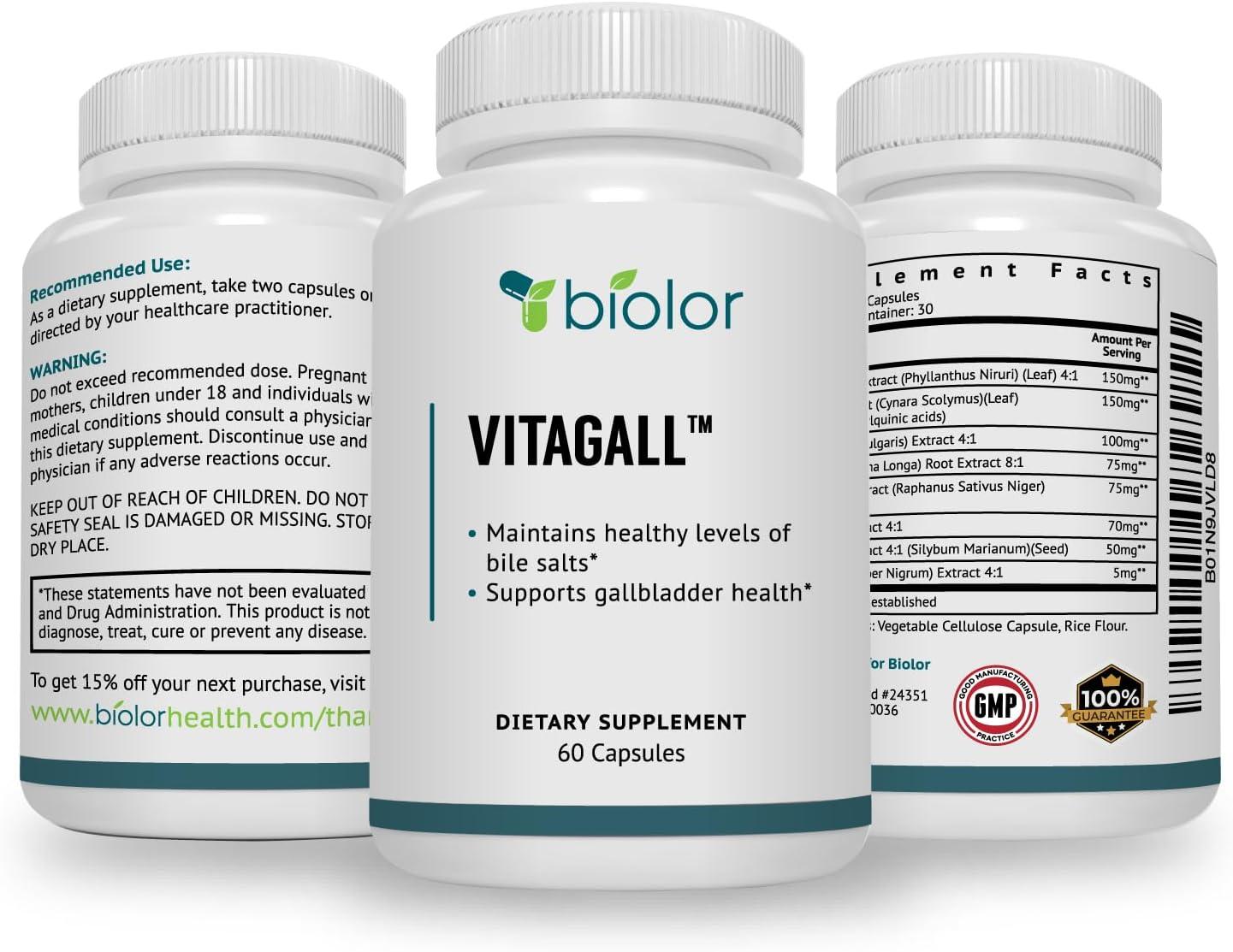 VitaGall - Natural Gallbladder Health Supplement with Chanca Piedra and ...