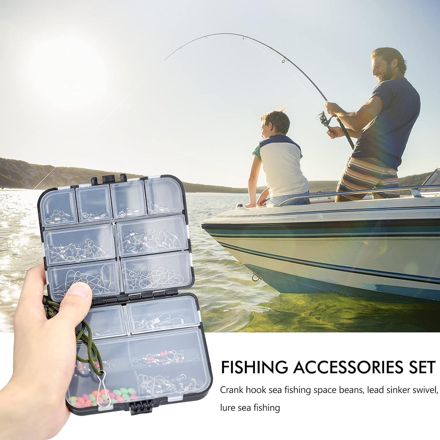 Museday 140 Box Fishing Accessories Kit | Ball Bearing Swivels Snaps ...