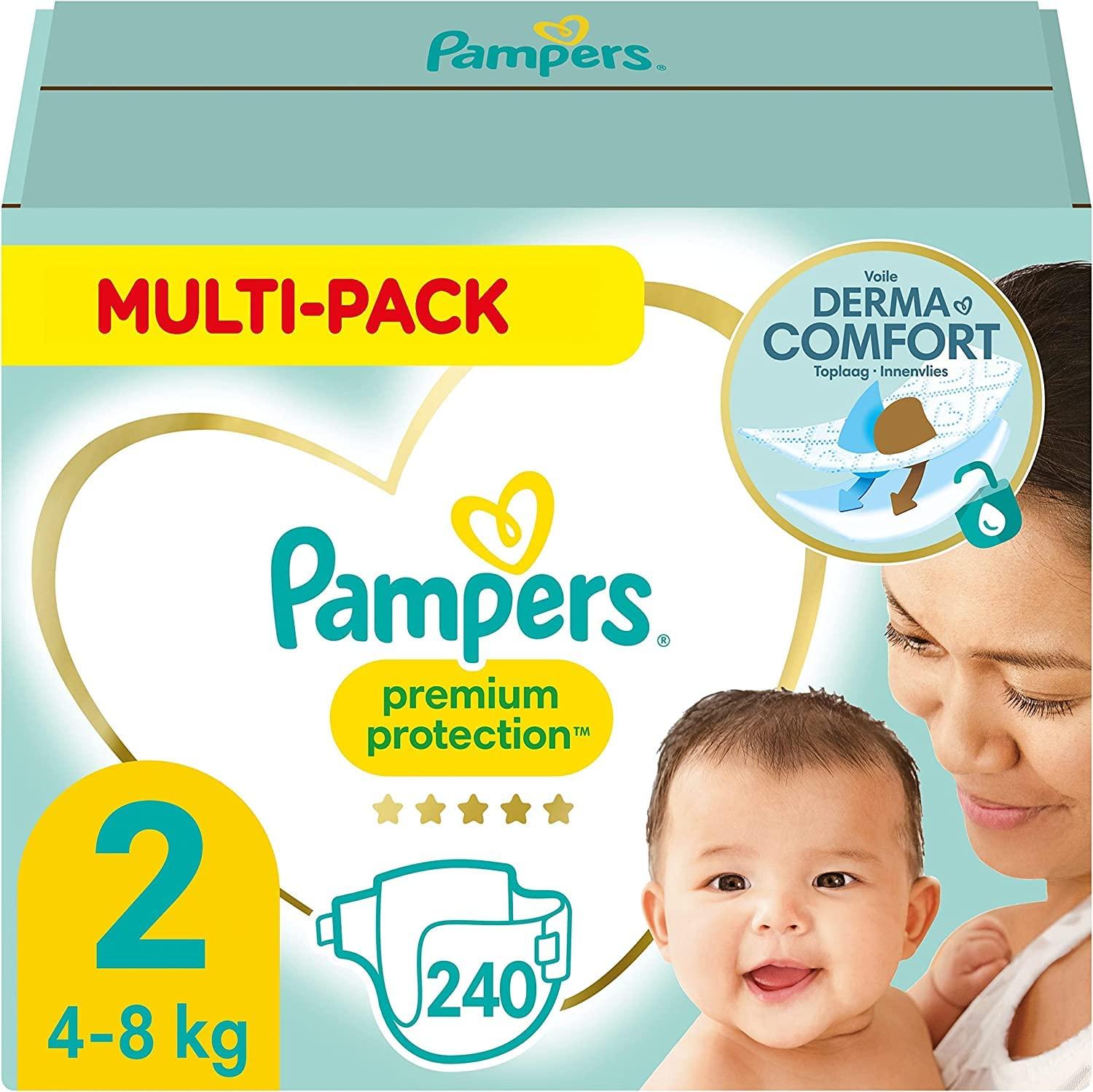 Pampers Baby Diapers Size 2 (4-8kg) Premium Protection - 240 Pack - Old ...