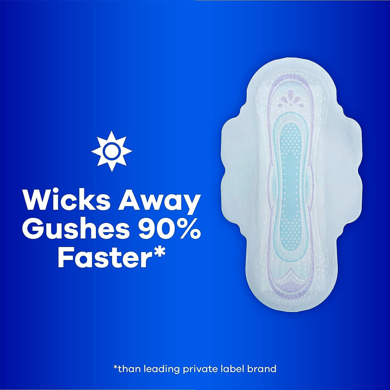 Always Ultra Thin Size 1 Regular Feminine Pads with Wings, Unscented ...