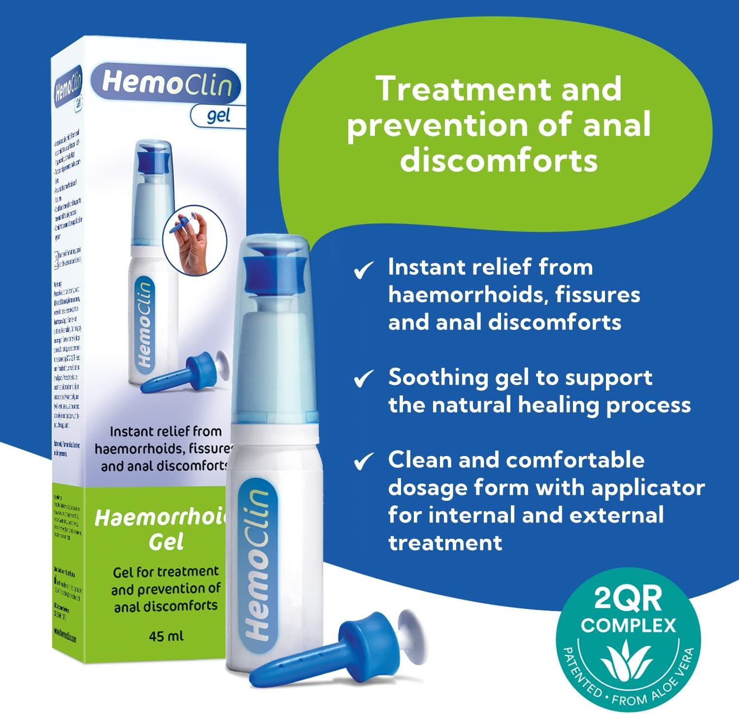 Hemoclin Haemorrhoid Relief Gel 45ml - Pack of 1 | Fast-Acting Relief ...