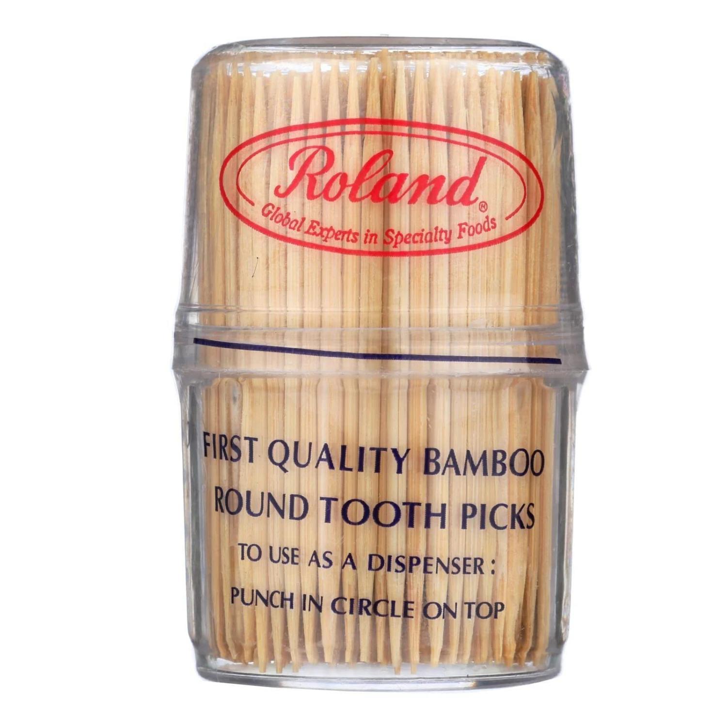 ROLAND Bamboo Toothpicks 300 CT - Natural, Eco-Friendly Oral Care ...