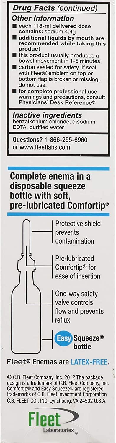 Fleet Enema Saline Ready to Use 4.5 oz - 6 Pack | Gentle & Effective ...