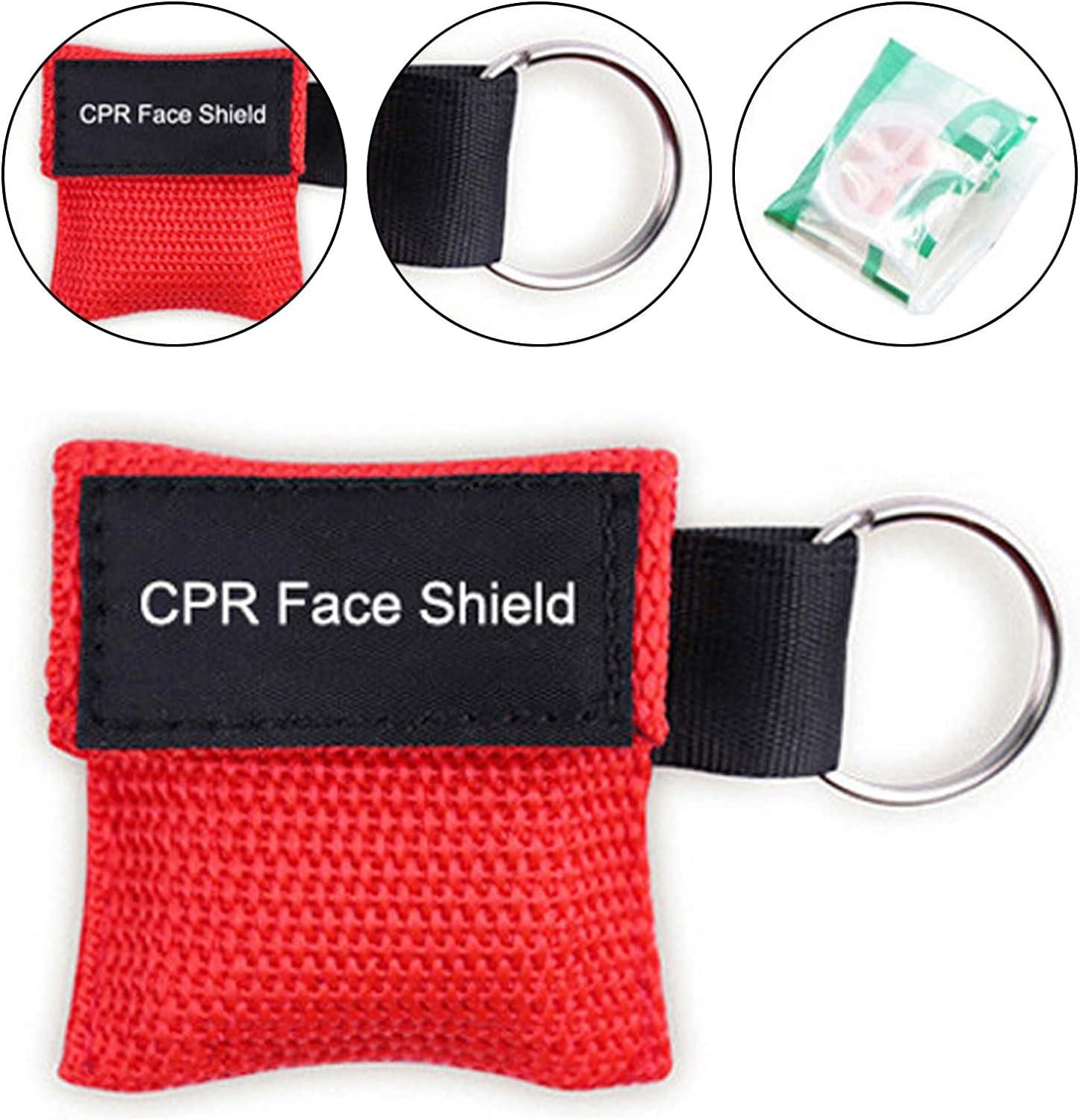 6 Pcs CPR Face Shield Keychain Kit with One-Way Valve for Emergency ...