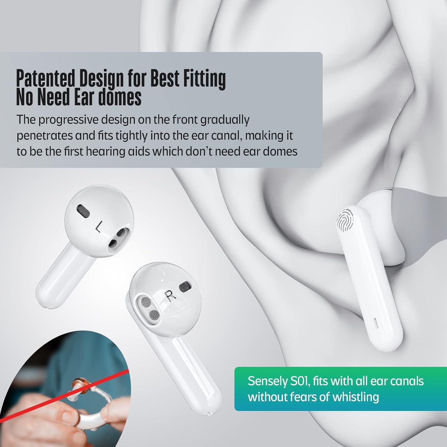Sensley S01 Rechargeable Hearing Aids for Seniors & Adults - Noise ...