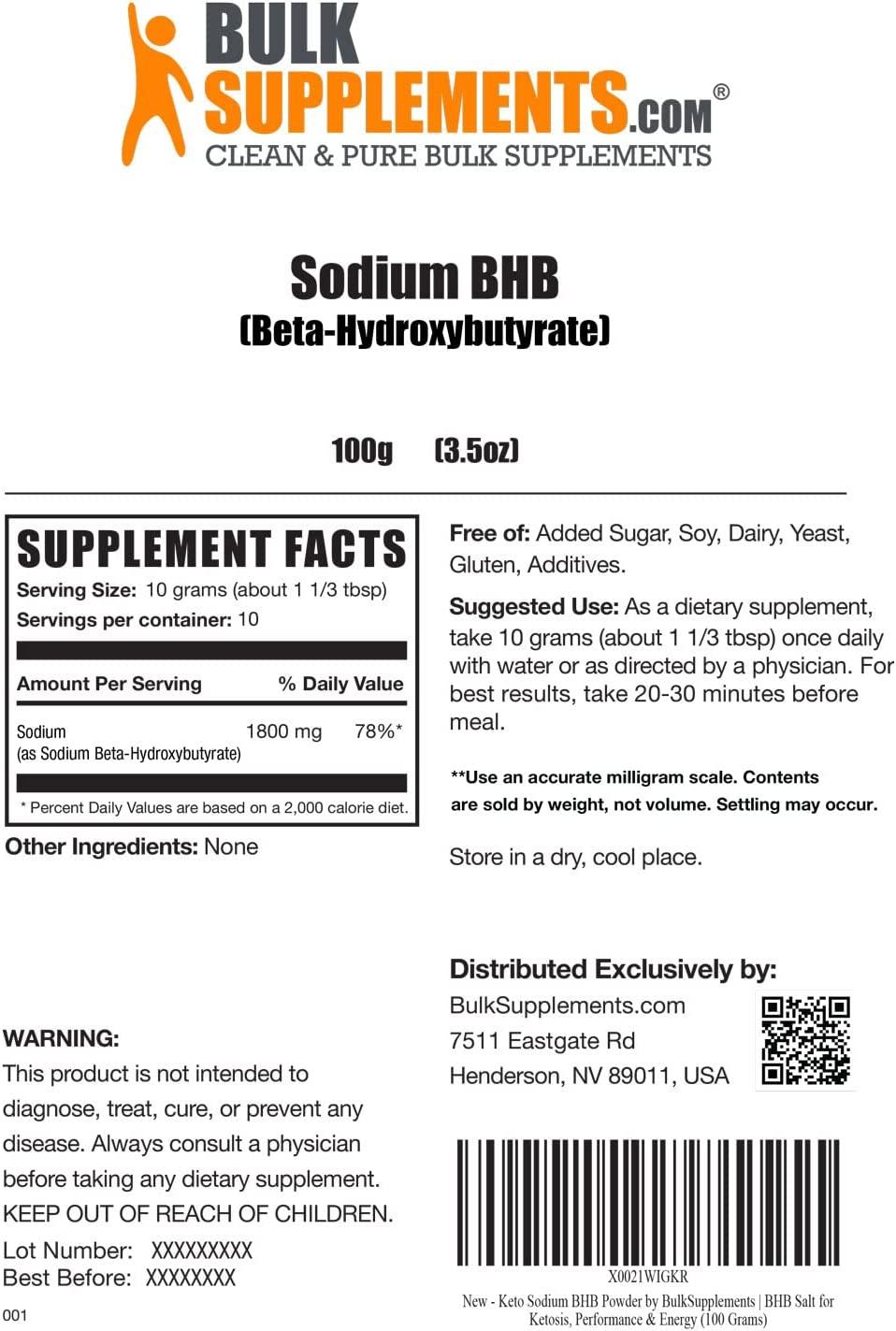 Sodium BHB Powder - Exogenous Ketones Supplement - Keto BHB Salts ...