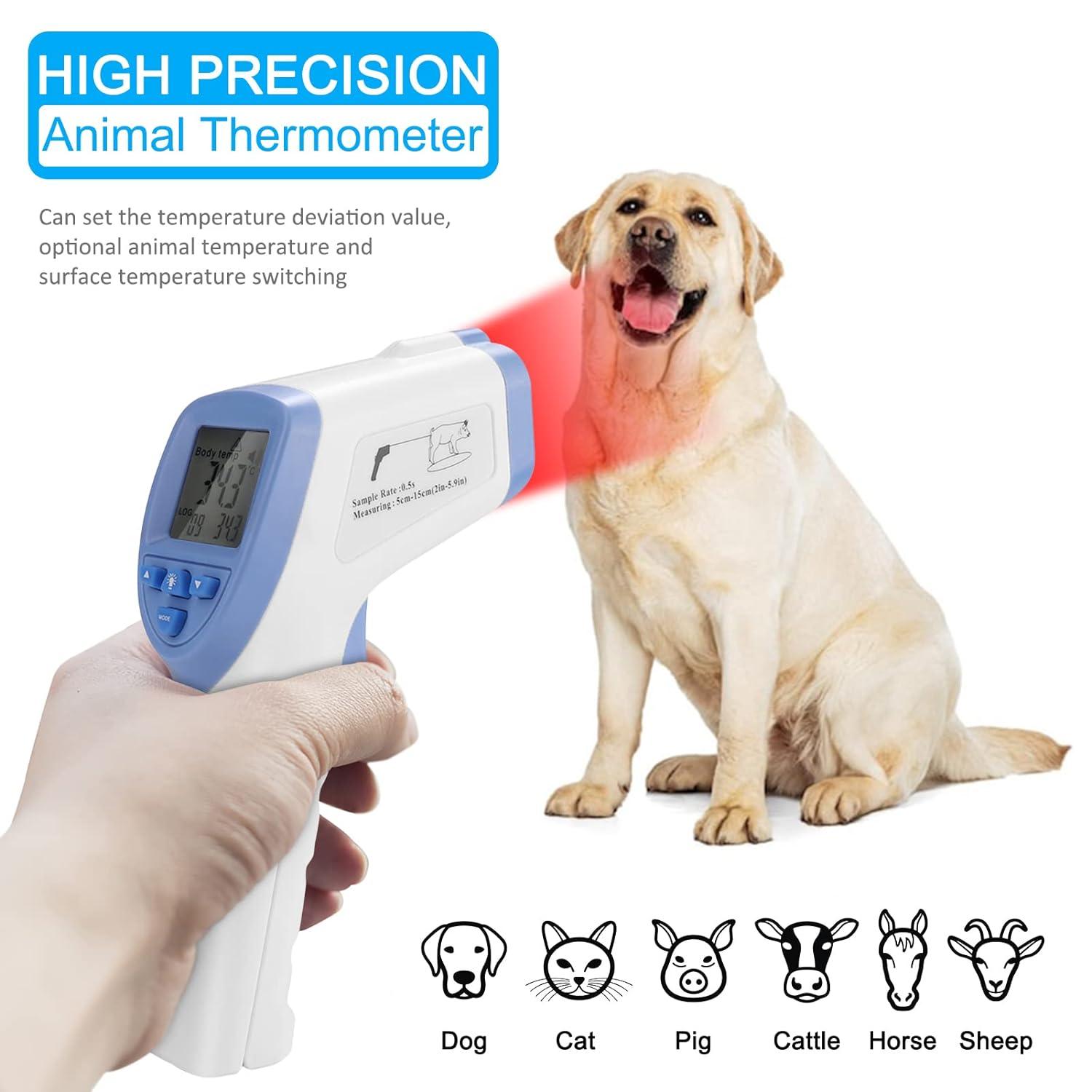 High Precision Blue Veterinary Infrared Pet Thermometer | Non-Contact ...
