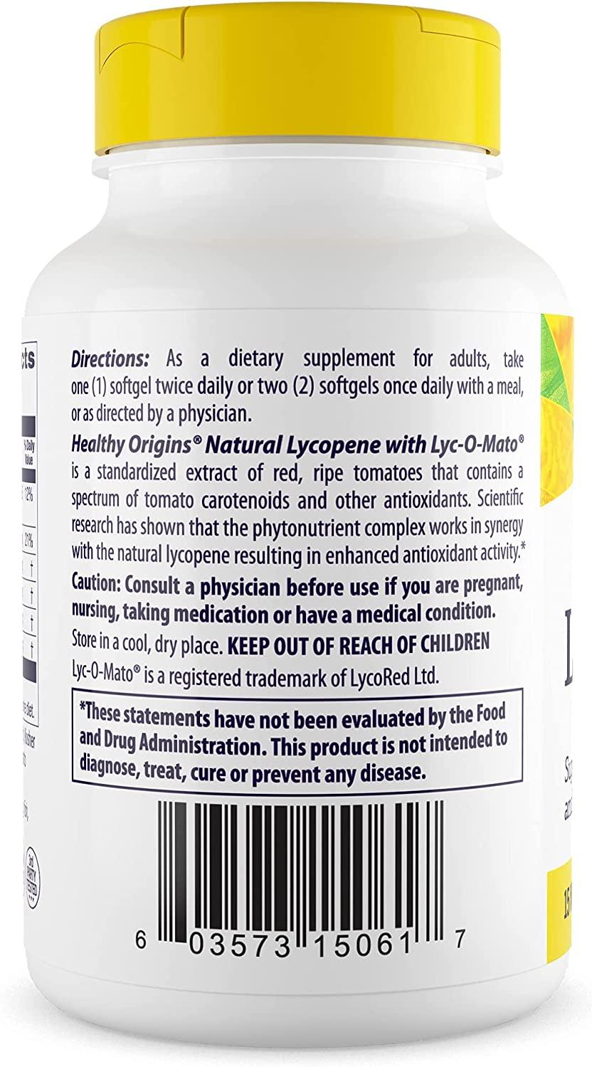 Healthy Origins LYC-O-Mato Lycopene 15mg Softgels - 60 Count | Buy Now ...