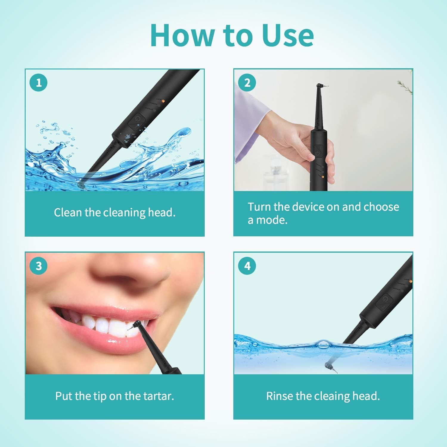 Teeth Cleaner kit Teeth Cleaner with 3 Working Modes Portable Tooth ...