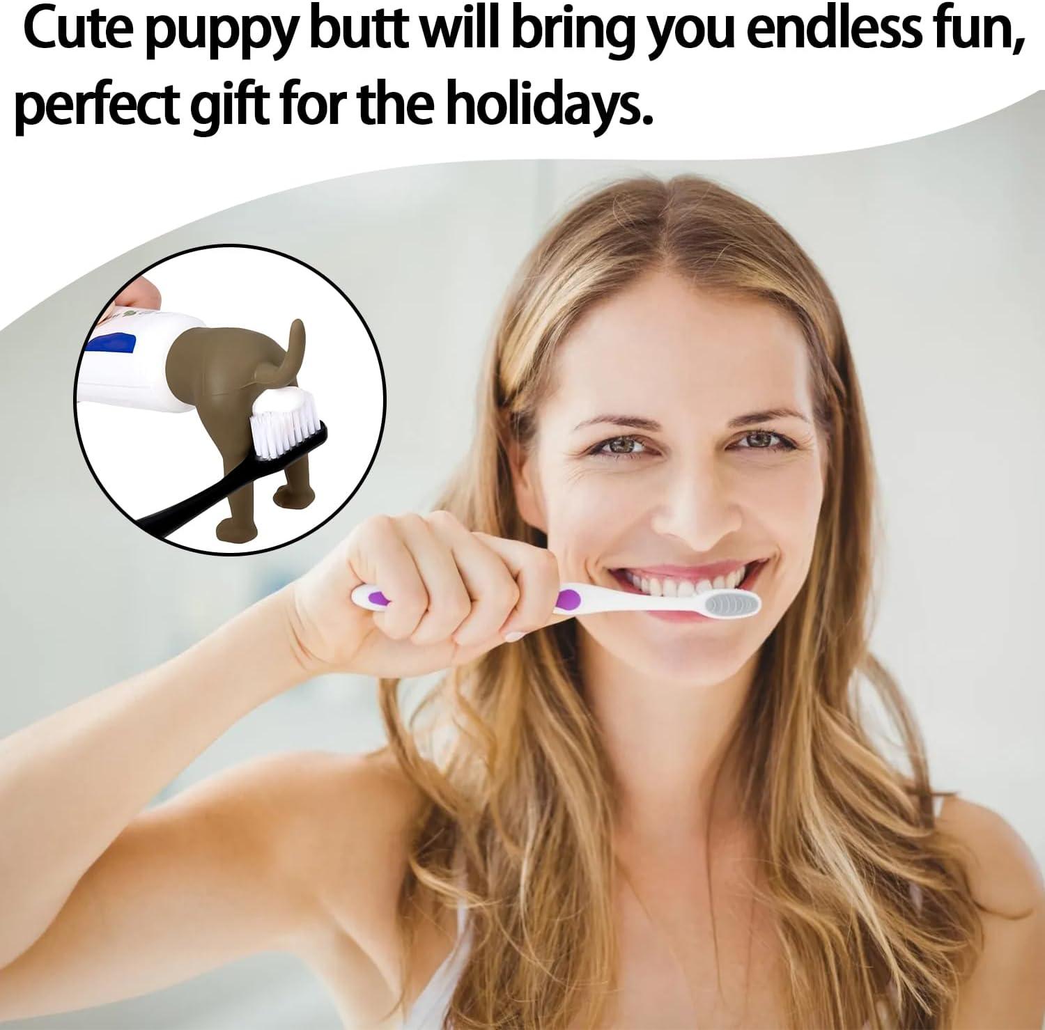 Dog Butt Toothpaste Dispenser - 2 Funny Dog Toothpaste Lids | Unique ...