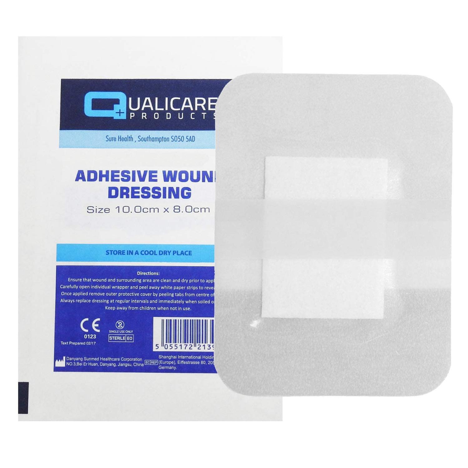 Qualicare Premium Sterile Large Plaster Dressings 25cm x 10cm x 8cm ...