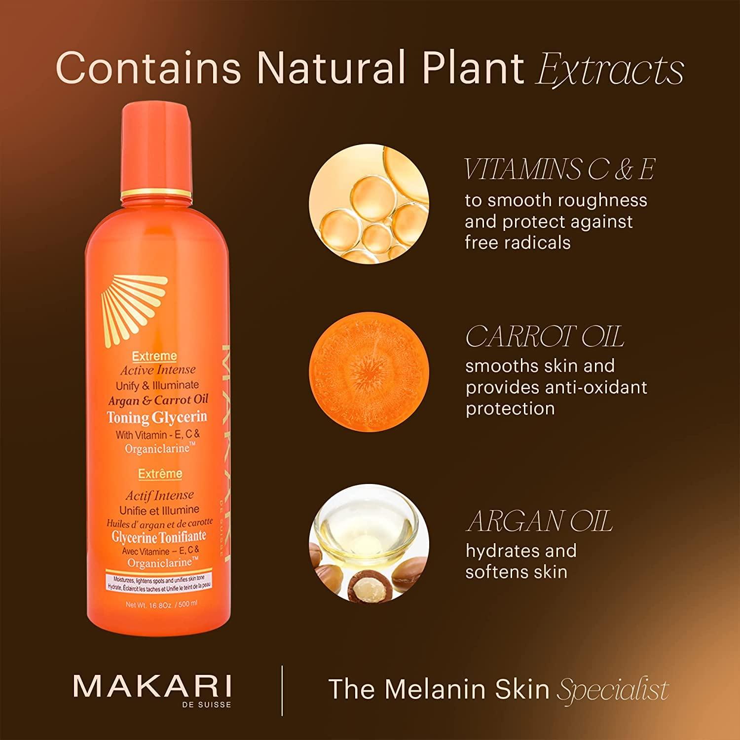 MAKARI Extreme Active Intense Argan and Carrot Oil Body Glycerin (16.8 ...